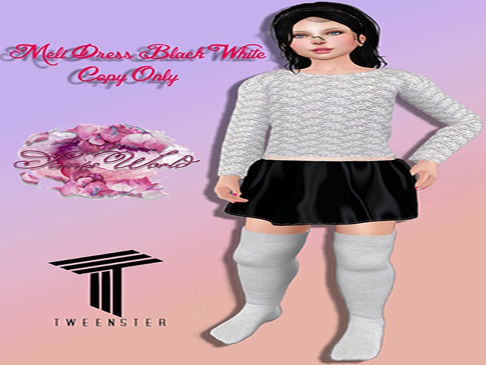 Second Life Marketplace - (SAMIS WORLD) Tweenster Meli Black- White