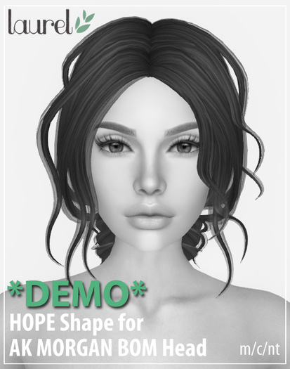 Second Life Marketplace - Hope Shape for AK Morgan BOM Head - DEMO