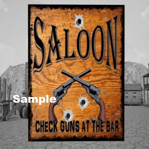 Second Life Marketplace - Wild West Saloon Sign Texture CMT