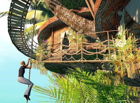 Second Life Marketplace - Palm Tree House "Orchid Dream" 69Li