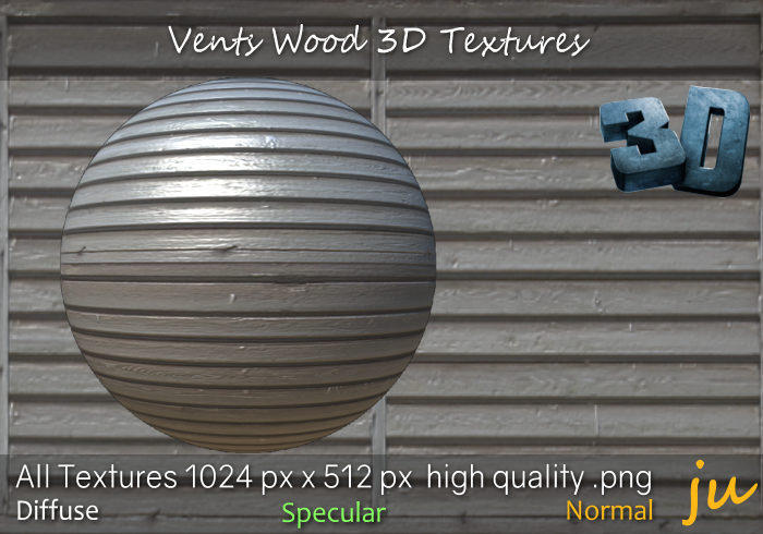 Second Life Marketplace - JU Vents Wood 3D Textures Full Perm
