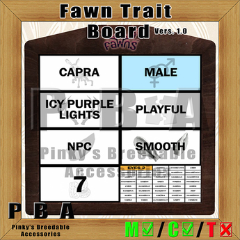 Second Life Marketplace - Fawn Trait Board Vers. 1.0