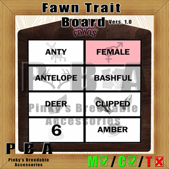 Second Life Marketplace - Fawn Trait Board Vers. 1.0