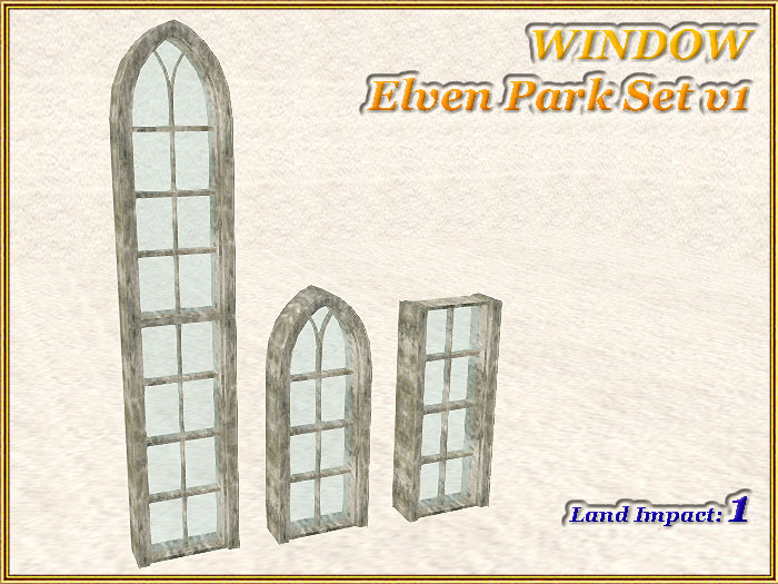 Second Life Marketplace - WINDOW Elven Park Set v1 (1 LI) ( Full perm )