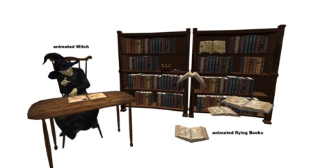 Second Life Marketplace - SW Magic Witch Library - animated