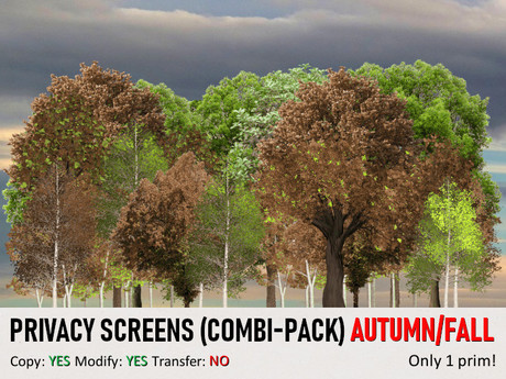 Second Life Marketplace - *DQ* PRIVACY SCREENS - COMBI PACK - AUTUMN ...