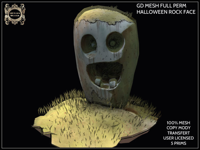 Second Life Marketplace - GD MESH FULL PERM HALLOWEEN SCENE ROCK FACE