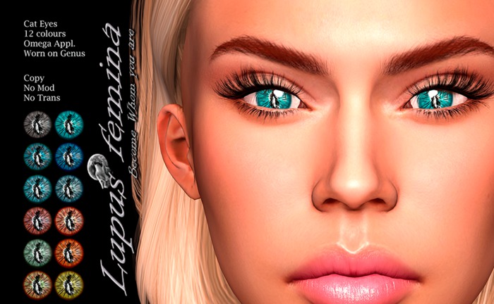 Second Life Marketplace - "lupus Femina" Cat eyes - Omega Appl.