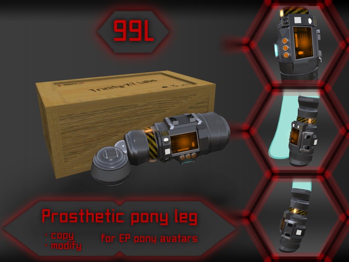 Second Life Marketplace - [X7] Pony prosthetic leg (-50% discount)