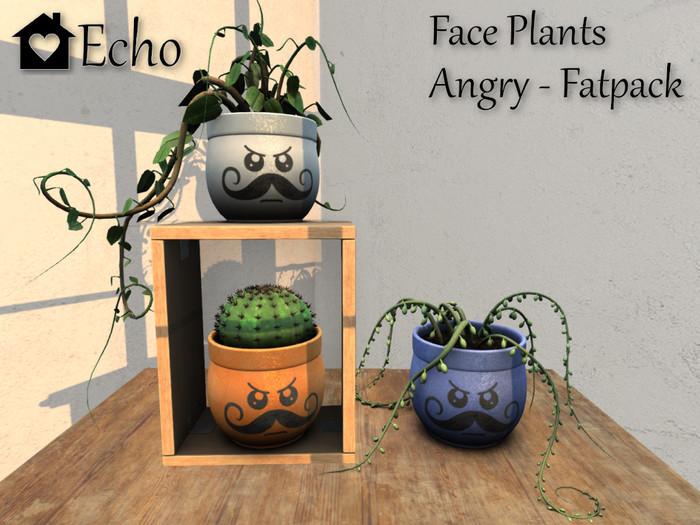 Second Life Marketplace - Echo - Faceplant - Angry - Fatpack