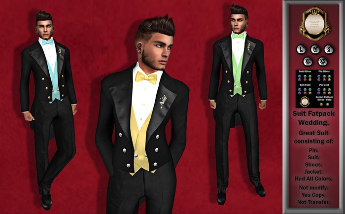 Second Life Marketplace Suit Fatpack Wedding