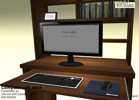 Second Life Marketplace - [R] Computer with desk - Mesh