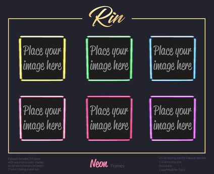 Second Life Marketplace - Rin - Neon Frame [Pink] Package