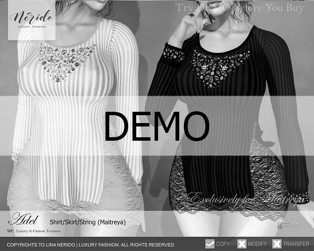 Second Life Marketplace - ~Nerido~ Adel Set (Maitreya)-DEMO