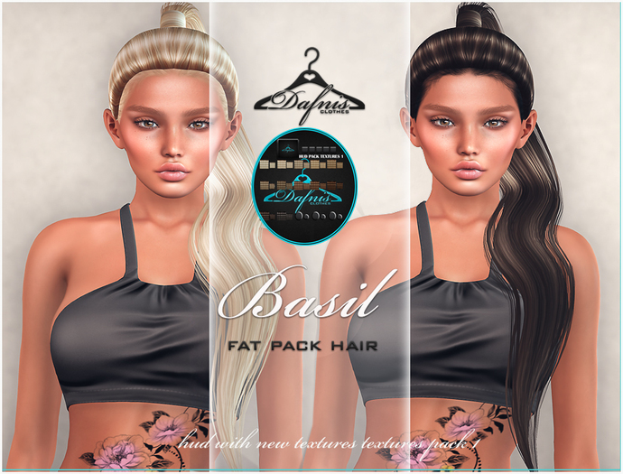 Second Life Marketplace - *dafnis fat pack basil hair