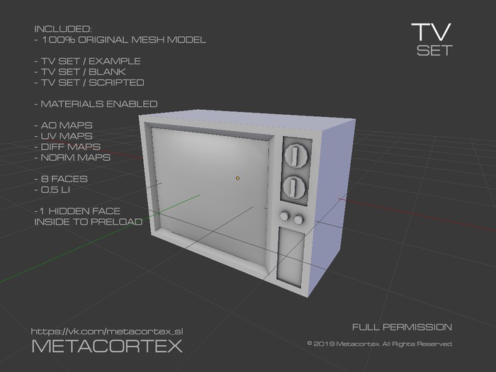 Second Life Marketplace - METACORTEX™ / TV Set