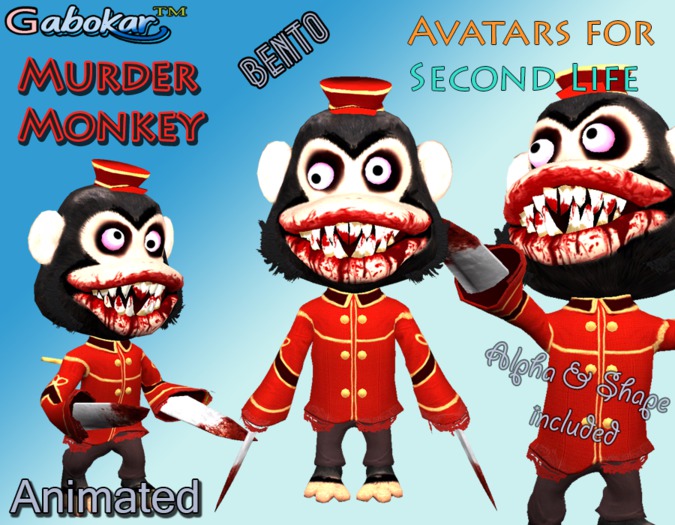 Second Life Marketplace - COMPLETE AVATAR - (BENTO) - MURDER MONKEY ...