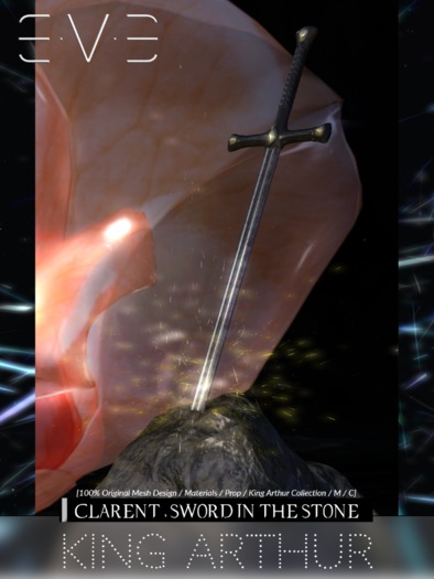 Second Life Marketplace - E.V.E King Arthur - Clarent Sword in the ...
