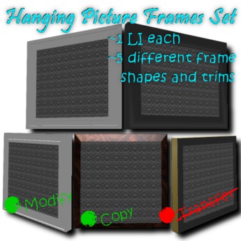 Second Life Marketplace - [MWP] Hanging Picture Frame Set