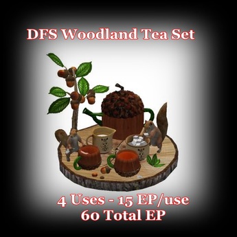 Second Life Marketplace - DFS TEXTURE - DFS Woodland Tea Set