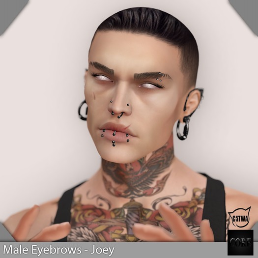 Second Life Marketplace - ::: Core ::: Male Eyebrows - Joey