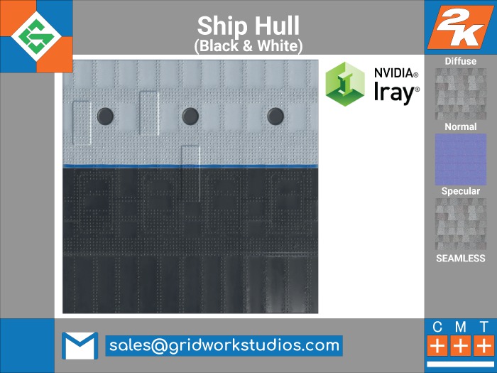 Second Life Marketplace - Textures: Ship Hull(Black White)