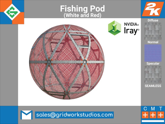 Second Life Marketplace - Textures: Fishing Pod(Red & White)