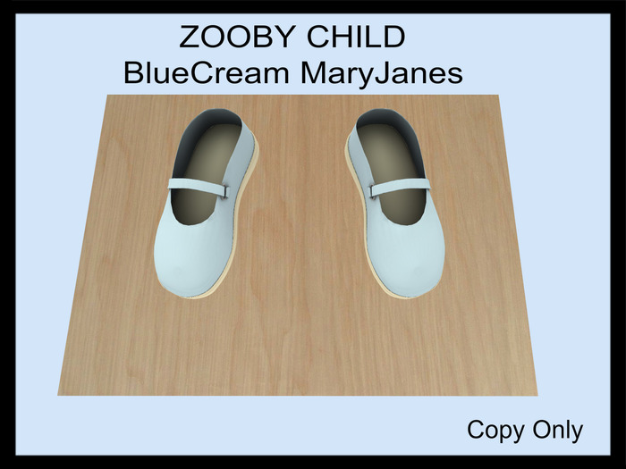 Second Life Marketplace - Steph-O-Bee's - BlueCream MaryJanes
