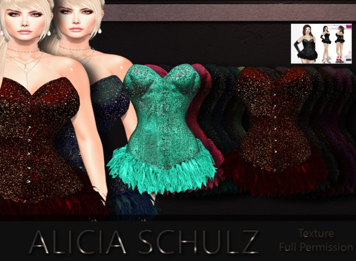 Second Life Marketplace - [Alicia Schulz] Texture for Strapless Black ...