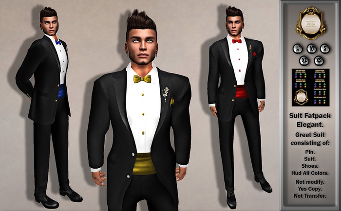 Second Life Marketplace Suit Fatpack Elegant