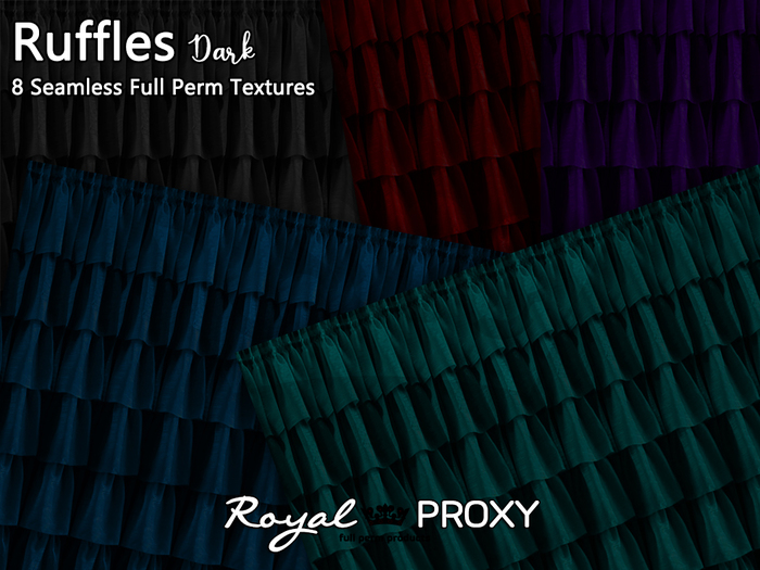 Second Life Marketplace - RP - 8 Dark Ruffles Full Perm Seamless Textures