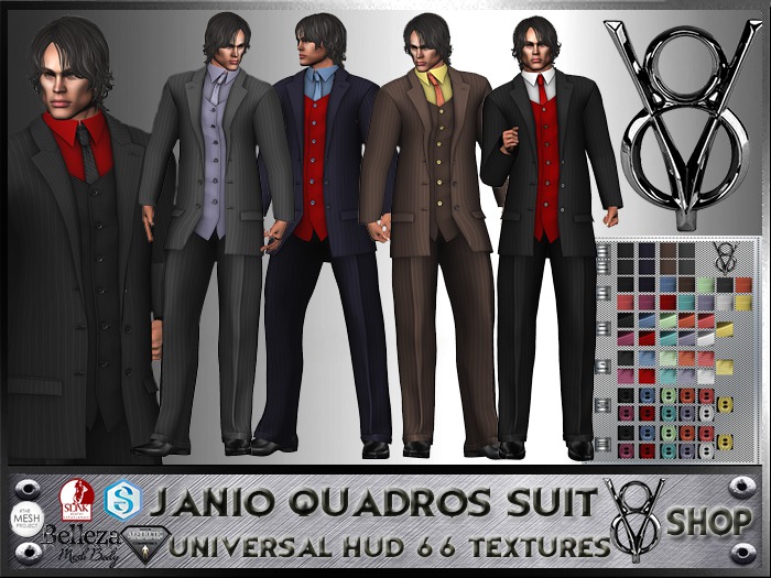 Second Life Marketplace - +V8 SHOP+ JANIO QUADROS SUIT UNIVERSAL HUD 66 ...