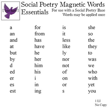 Second Life Marketplace - [ free bird ] Social Poetry Base - 9 Block