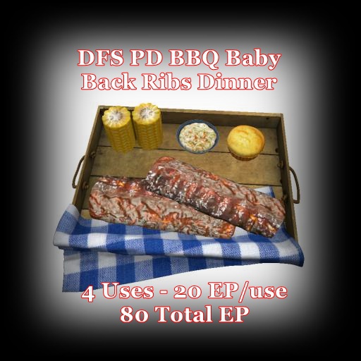 Second Life Marketplace - DFS TEXTURE - DFS PD BBQ Baby Back Ribs Dinner