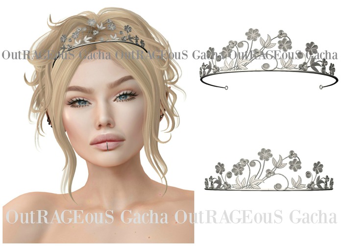 Second Life Marketplace - Blueberry - Mykonos Tiara - Silver