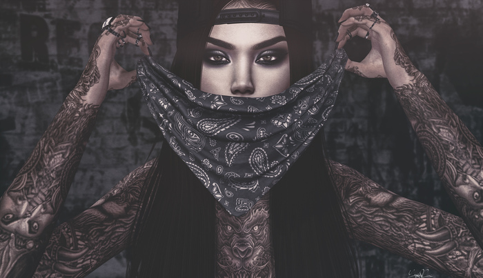 Second Life Marketplace - *!R.O!* Thuggin' BENTO Poses w/ mesh Bandanna