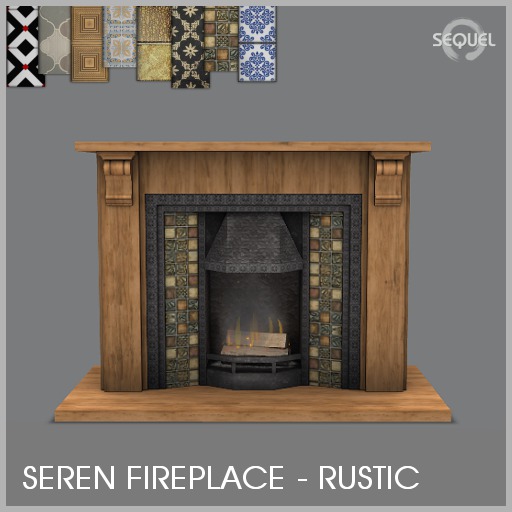 Second Life Marketplace - Sequel - Seren Fireplace - Rustic
