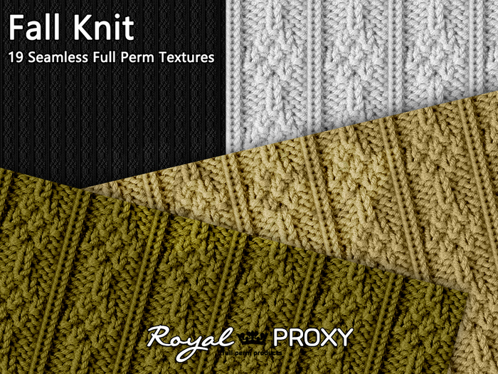 Second Life Marketplace - RP - 19 Fall Knit Full Perm Seamless Textures ...