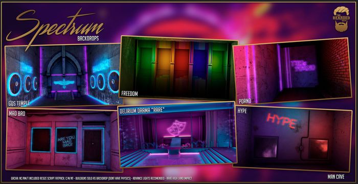 Second Life Marketplace - Freedom - Spectrum Backdrops - The Bearded Guy