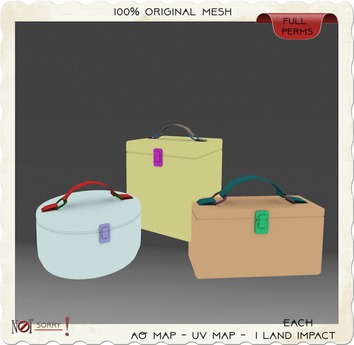 Second Life Marketplace - NS! 3 PIECE STORAGE BOX SET - FULL PERM MESH