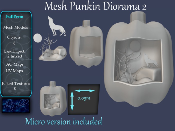 Second Life Marketplace - ~tc~ Mesh Punkin Diorama 2 FullPerm Kit
