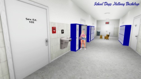 Second Life Marketplace - ~Special K ~School Dayz Hallway Backdrop
