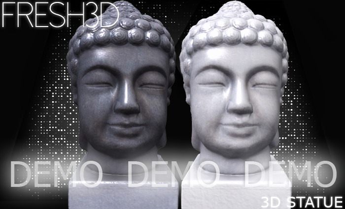 Second Life Marketplace - Fresh3D Buddha Head STATUE-DEMO
