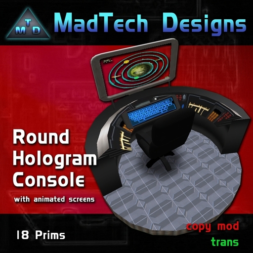 Second Life Marketplace - MTD HoloGram Console Red