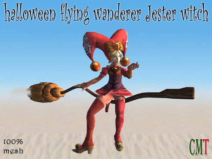 Second Life Marketplace - halloween flying wanderer Jester witch