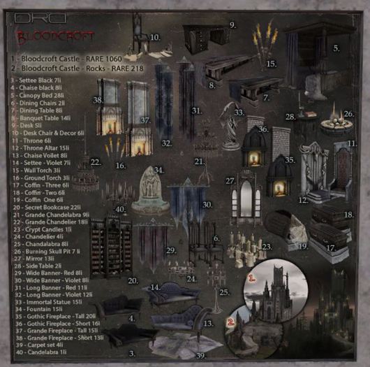 Second Life Marketplace - 16 -DRD- Bloodcroft Castle - Ground Torches