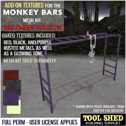 Second Life Marketplace - Tool Shed - Monkey Bars Add-On - Halloween ...