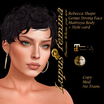 Second Life Marketplace - "Lupus Femina" Rebecca Shape - Genus strong face