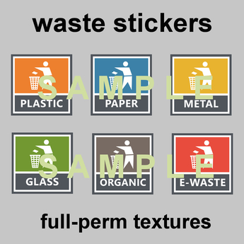 Second Life Marketplace - TRASH - waste stickers textures pack