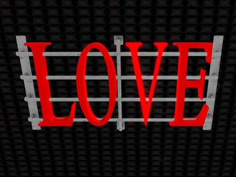 Second Life Marketplace - FLASHING NEON 3D BOX - LOVE - scr.